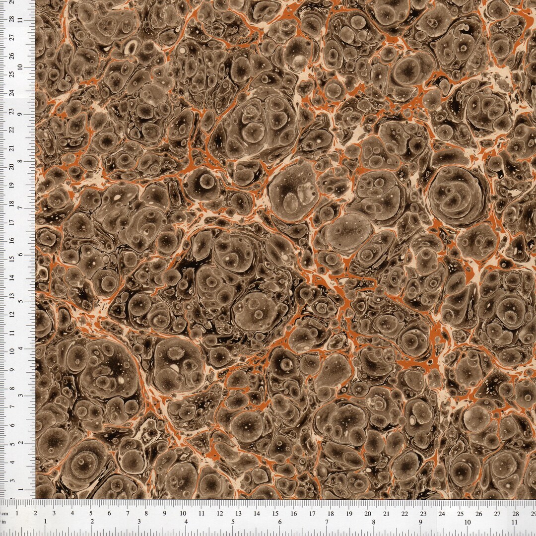 Hand Marbled Paper, Shell Pattern, Bookbinding Restoration, (48x68cm ...