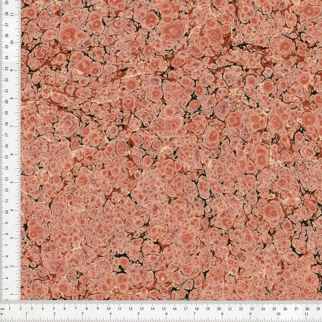 Hand Marbled Paper for Restoration and Bookbinding, Shell Pattern ...