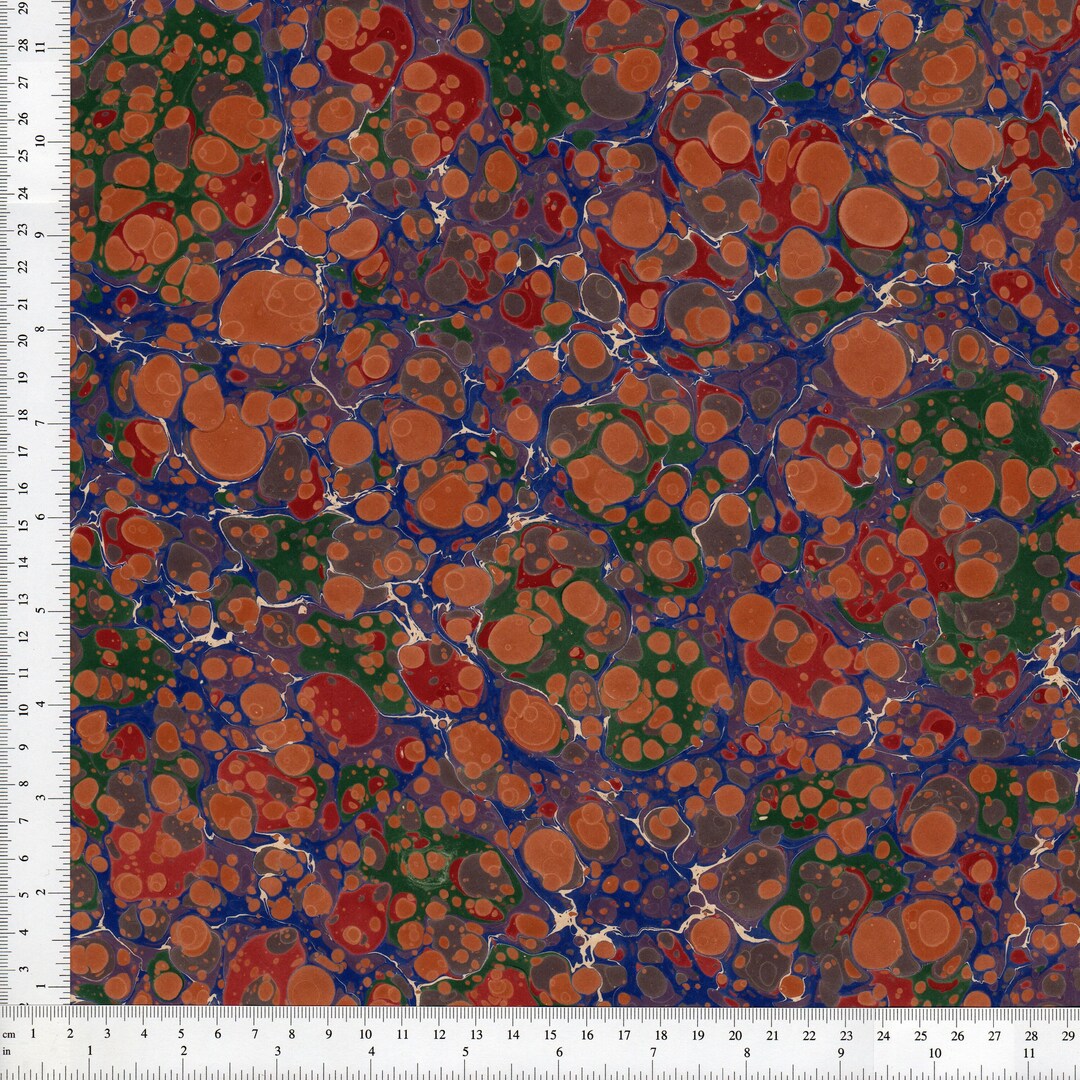 Hand Marbled Paper for Restoration and Bookbinding 48x67cm 19x26in F320 ...