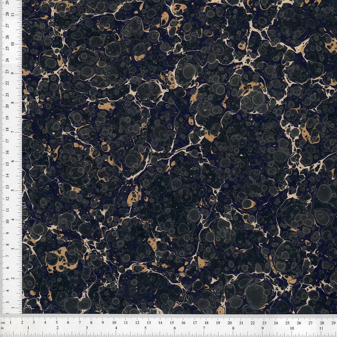 Hand Marbled Paper, Traditional Stone Pattern, Bookbinding Restoration ...