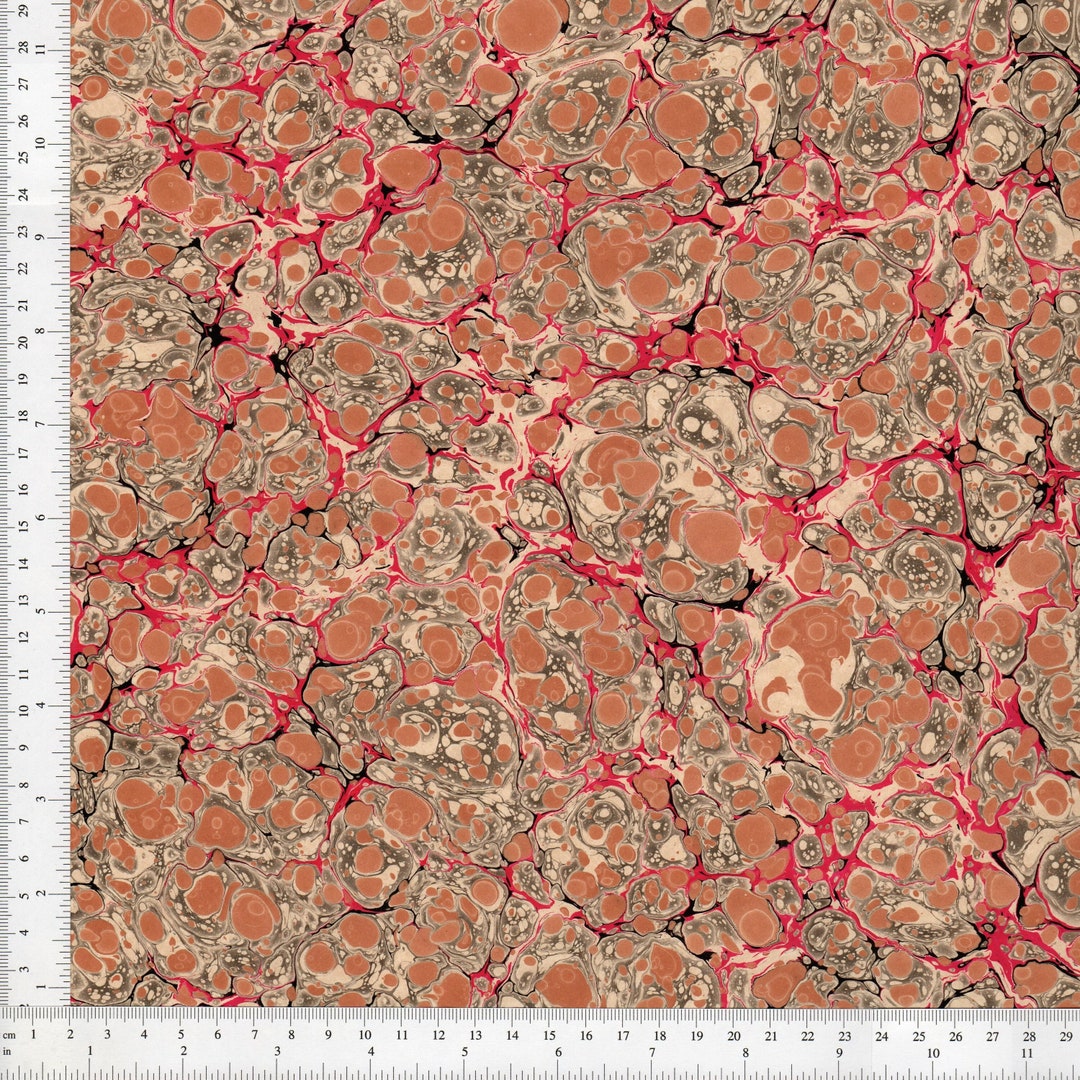 Hand Marbled Paper for Restoration and Bookbinding 48x67cm 19x26in F480 ...