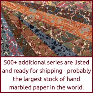 Red Hand Marbled Paper for Restoration and Bookbinding 48x67cm 19x26in ...