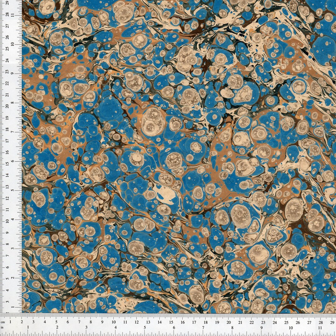 Hand Marbled Paper Large Sheet for Restoration and Bookbinding, Long ...