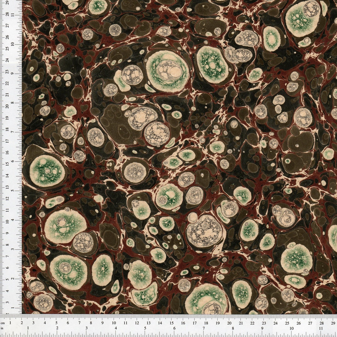 Hand Marbled Paper for Restoration and Bookbinding 48x67cm 19x26in ...