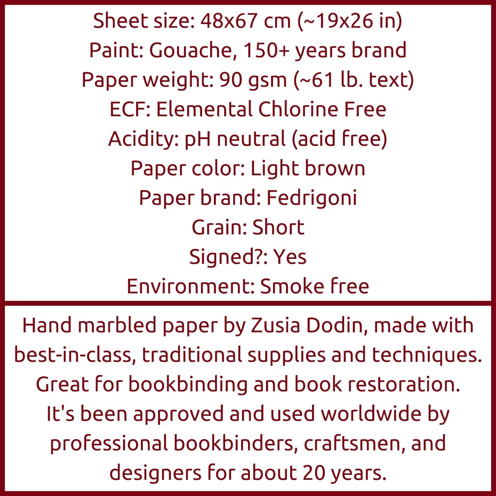 Hand Marbled Paper, Spanish Pattern, Bookbinding Restoration, (48x68cm ...