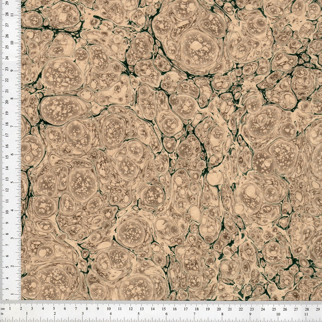 Hand Marbled Paper for Restoration and Bookbinding, Stormont Pattern ...