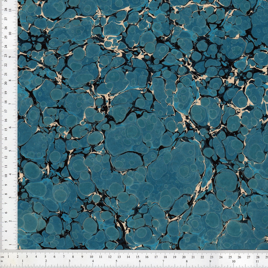 Hand Marbled Paper, Traditional Stone Pattern, Bookbinding Restoration ...