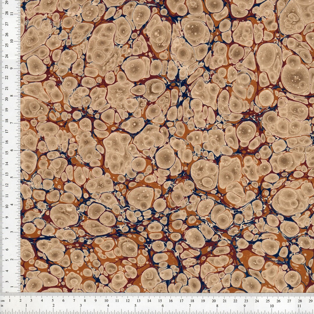 Hand Marbled Paper, Shell Pattern, Bookbinding Restoration, (48x68cm ...