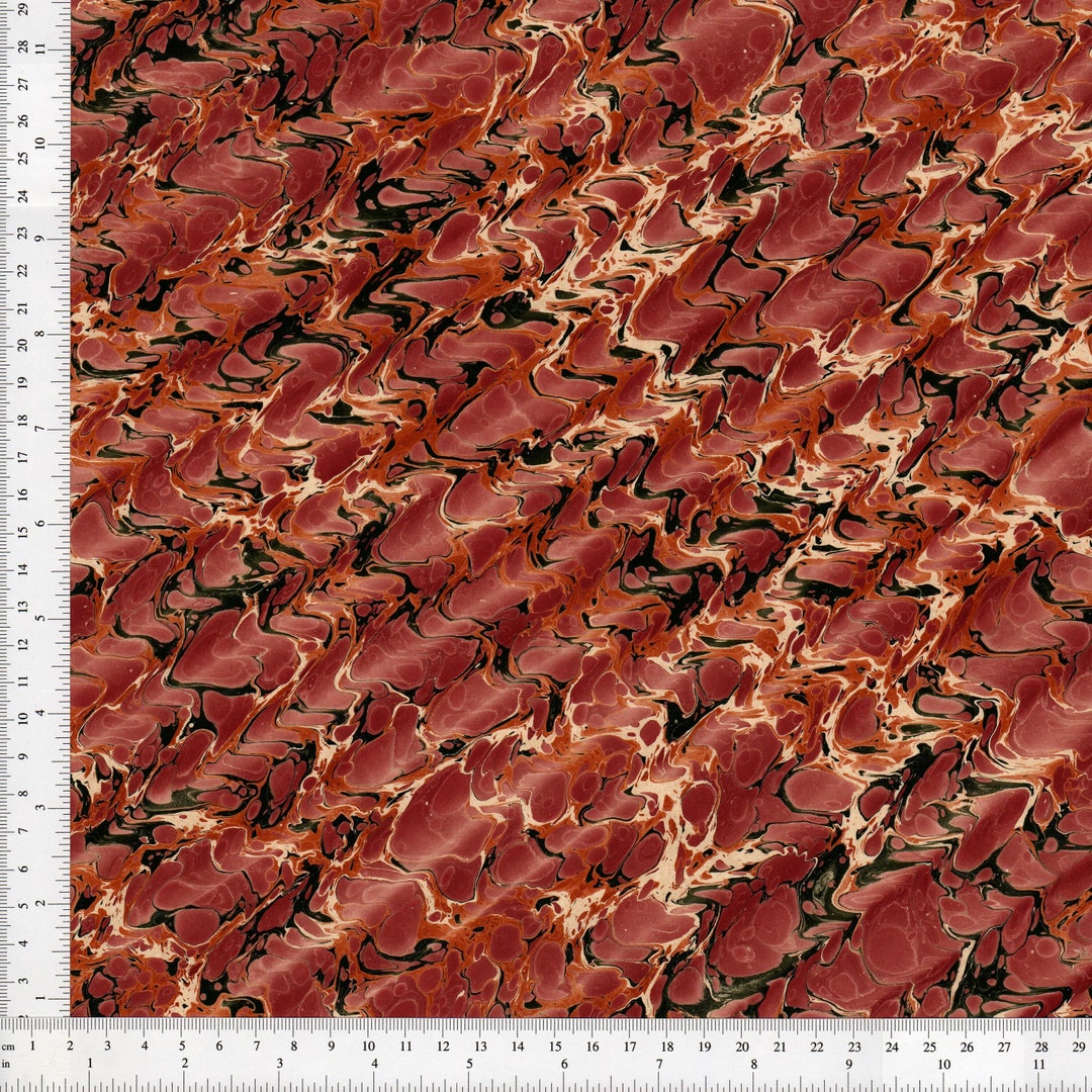 Hand Marbled Paper for Bookbinding and Restoration, Spanish Pattern ...