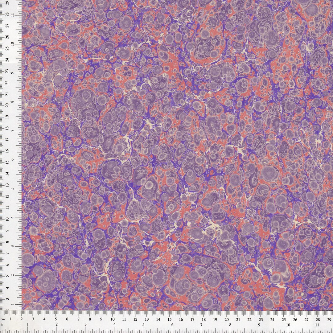Hand Marbled Paper for Bookbinding and Restoration, Shell Pattern ...
