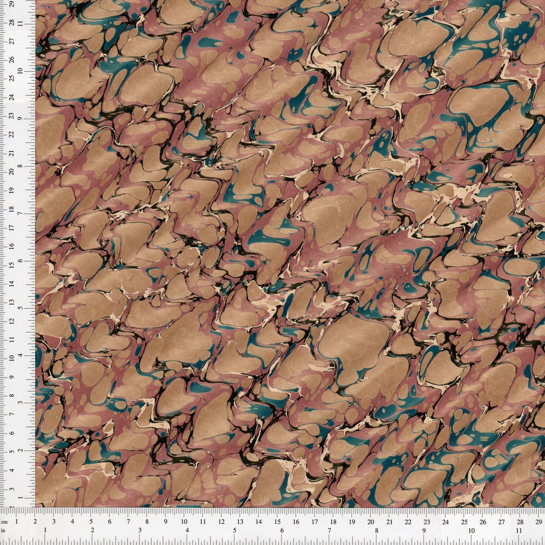 Hand Marbled Paper, Spanish Pattern, Bookbinding Restoration, (48x67cm ...
