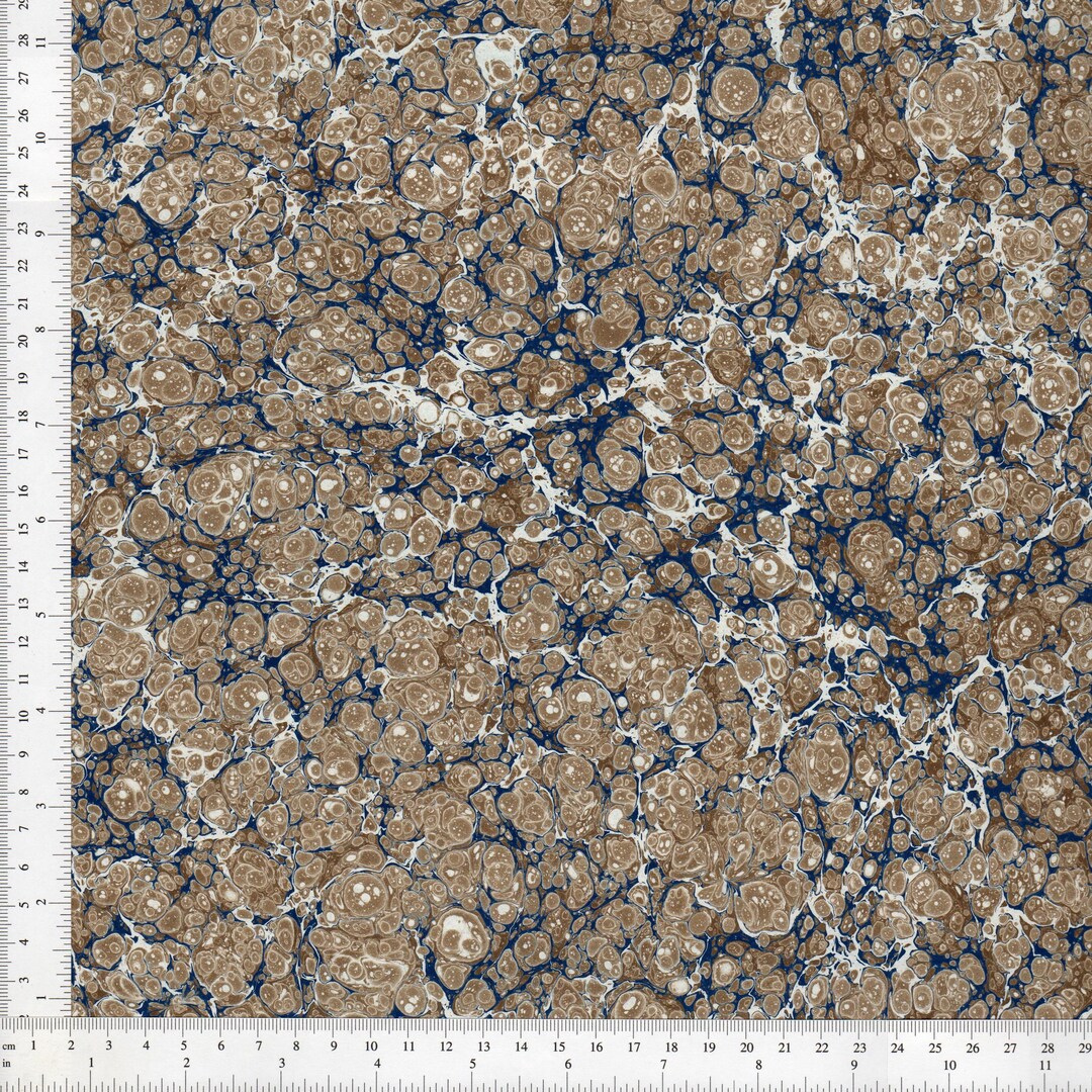 Hand Marbled Paper Large Sheet for Bookbinding and Restoration, Shell ...