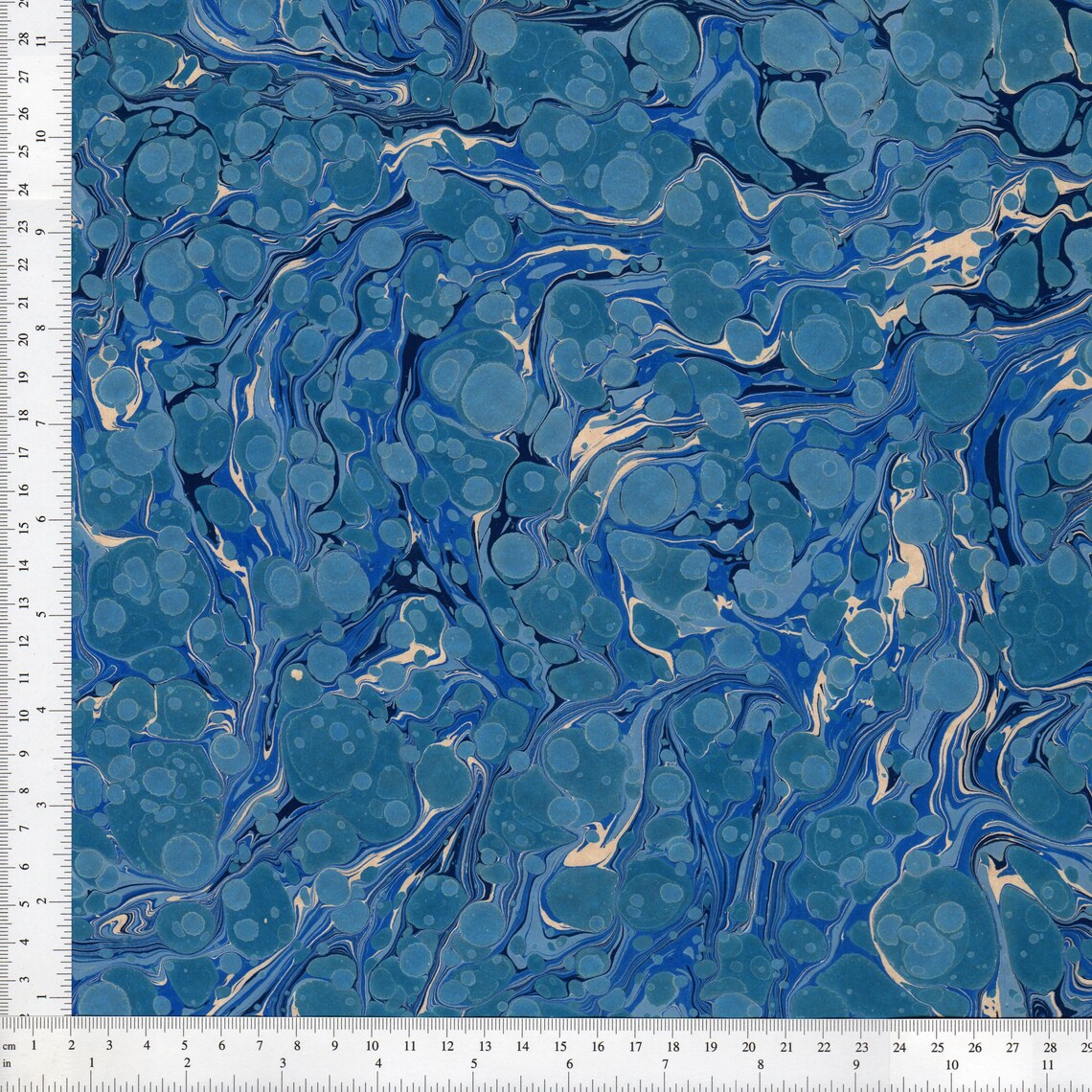 Hand Marbled Paper, Freestyle Pattern, Bookbinding Restoration ...