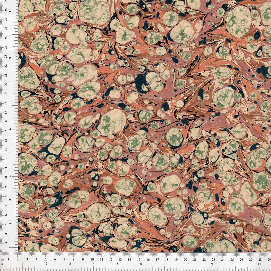 Hand Marbled Paper Large Sheet for Restoration and Bookbinding, Long ...