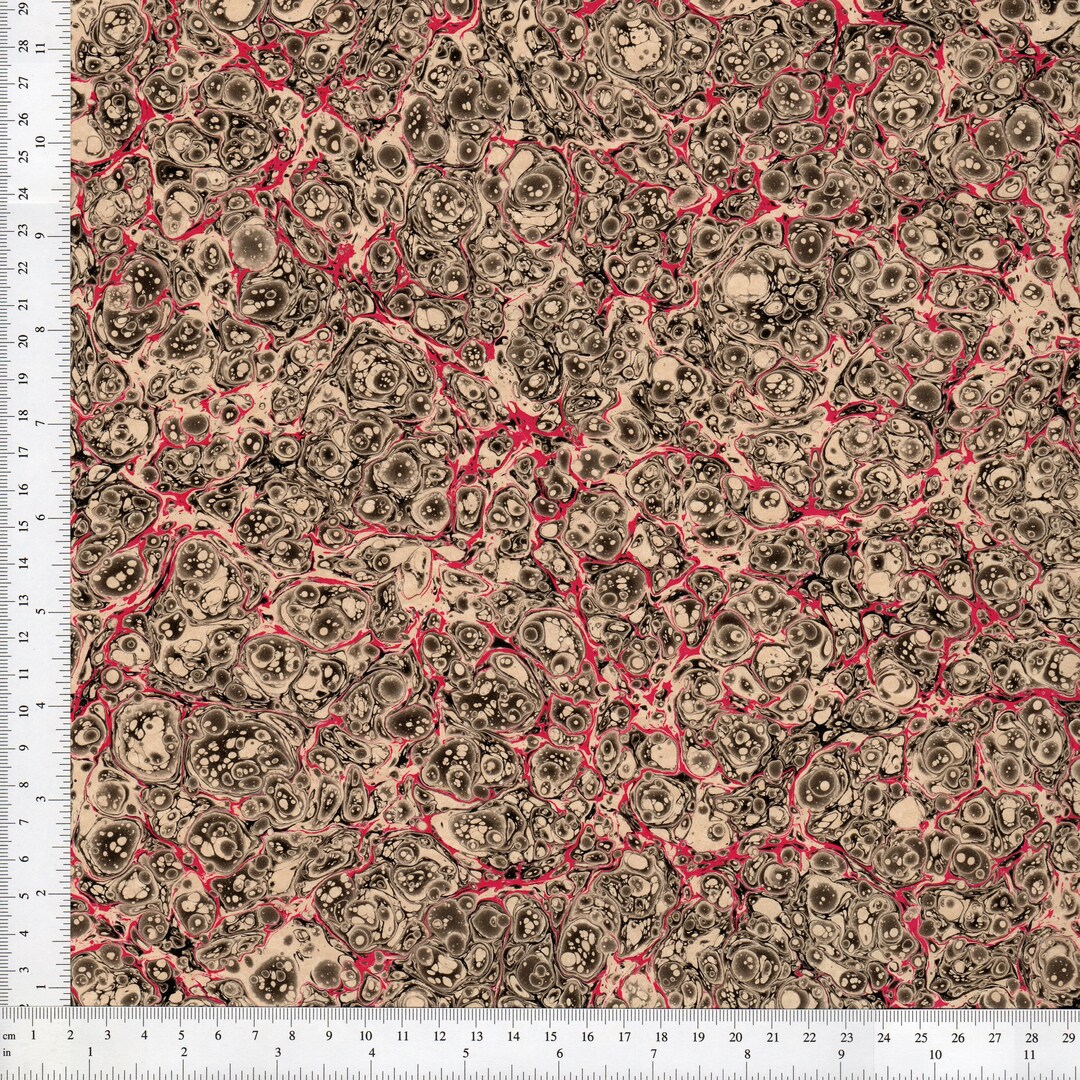 Hand Marbled Paper for Restoration and Bookbinding, Stormont Pattern ...