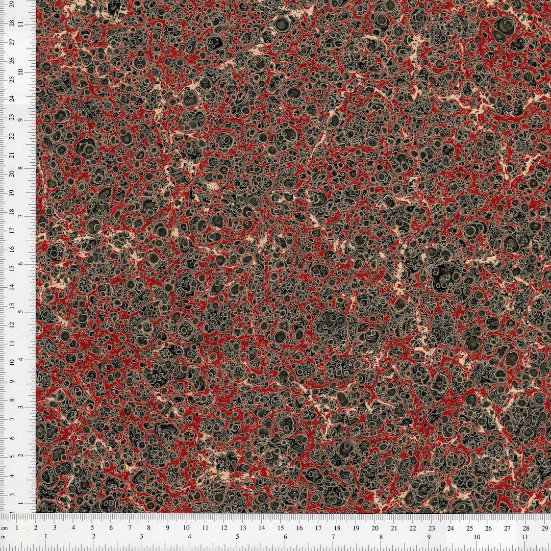 Hand Marbled Paper for Bookbinding and Restoration, Shell Pattern ...