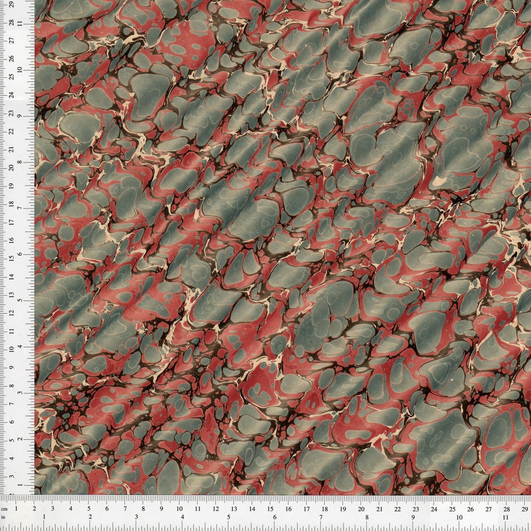 Hand Marbled Paper, Spanish Pattern, Bookbinding Restoration, (48x68cm ...