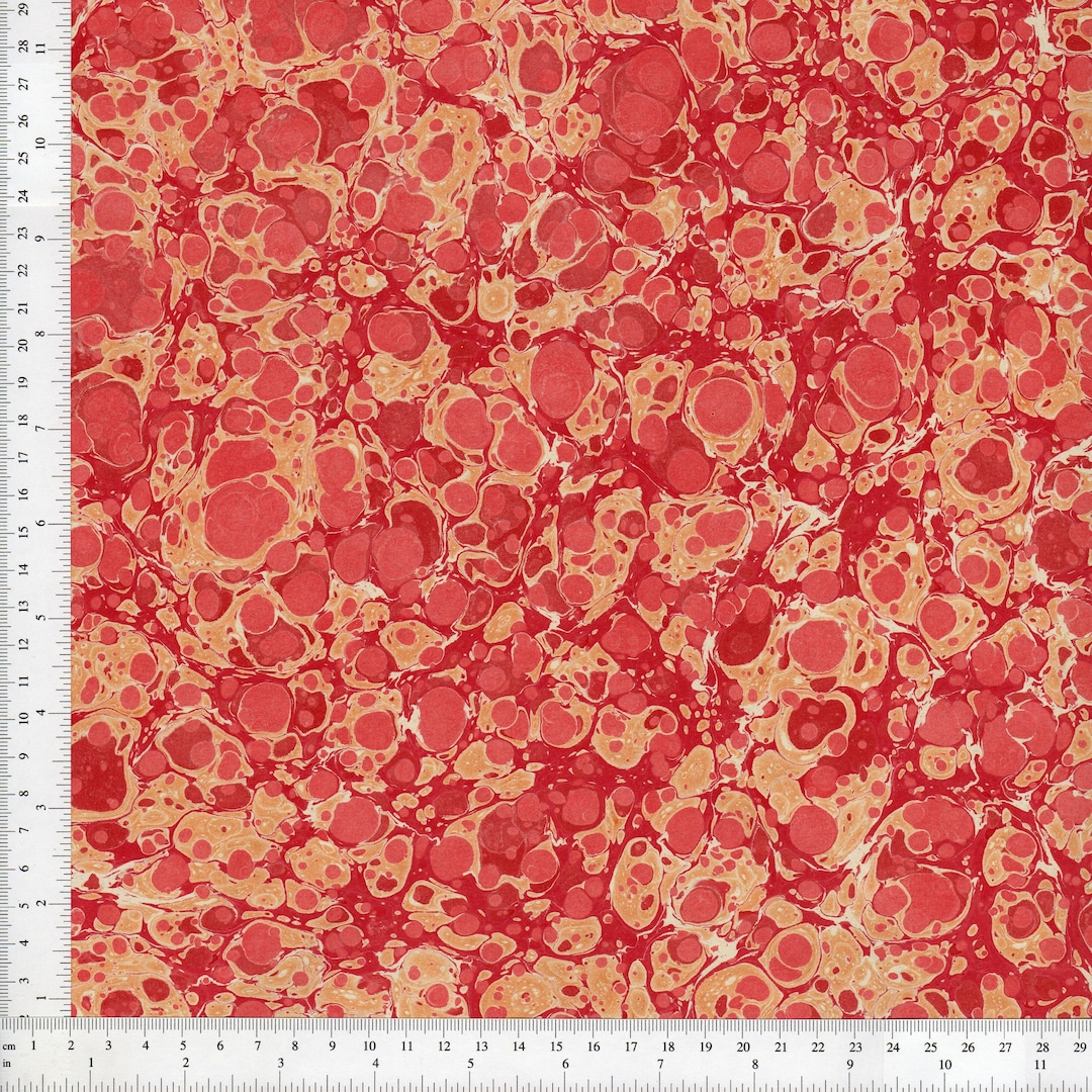 Hand Marbled Paper for Bookbinding and Restoration 48x67cm 19x26in F235 ...