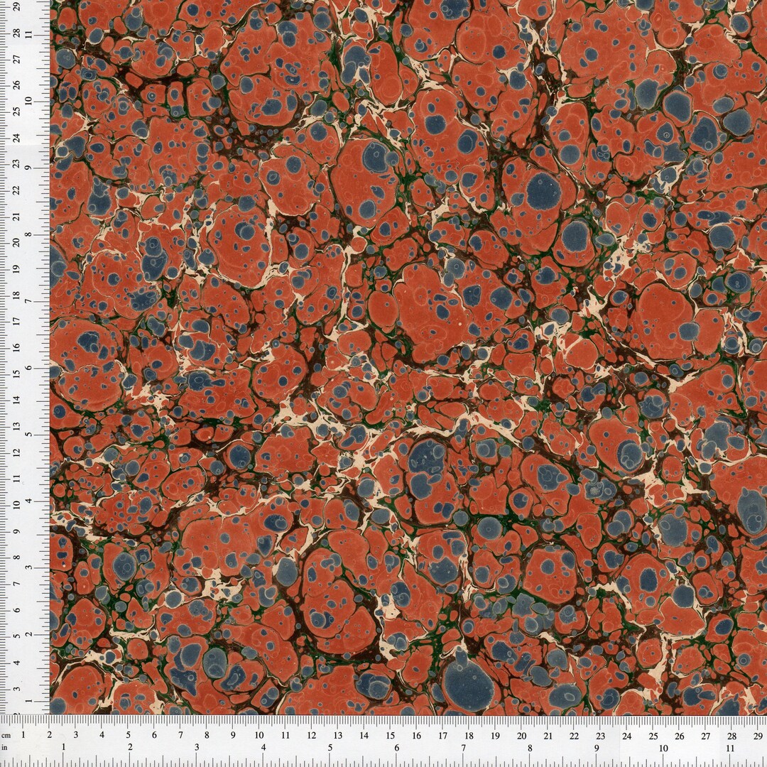 Hand Marbled Paper, Bookbinding Restoration, (48x67cm 19x26in) D704 - Etsy