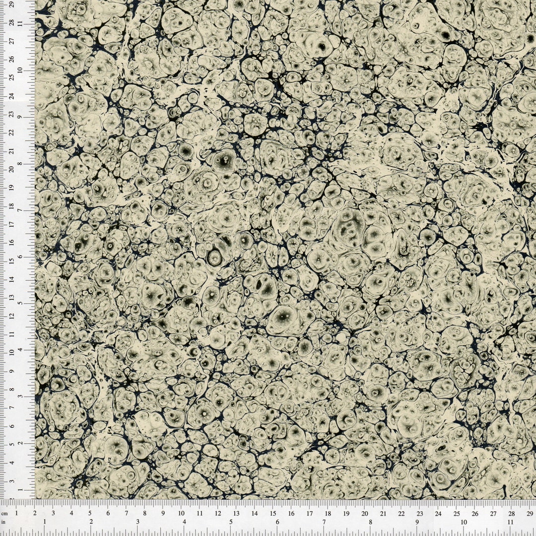 Hand Marbled Paper for Bookbinding and Restoration, Shell Pattern ...