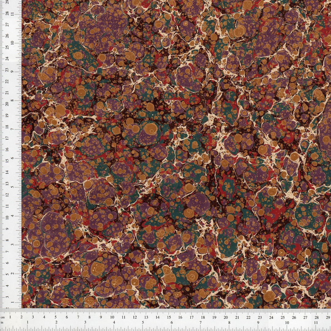 Hand Marbled Paper Large Sheet for Restoration and Bookbinding, Long ...