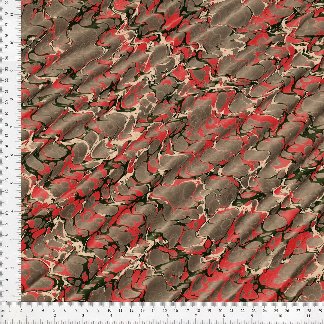 Hand Marbled Paper, Spanish Pattern, Bookbinding Restoration, (48x67cm ...