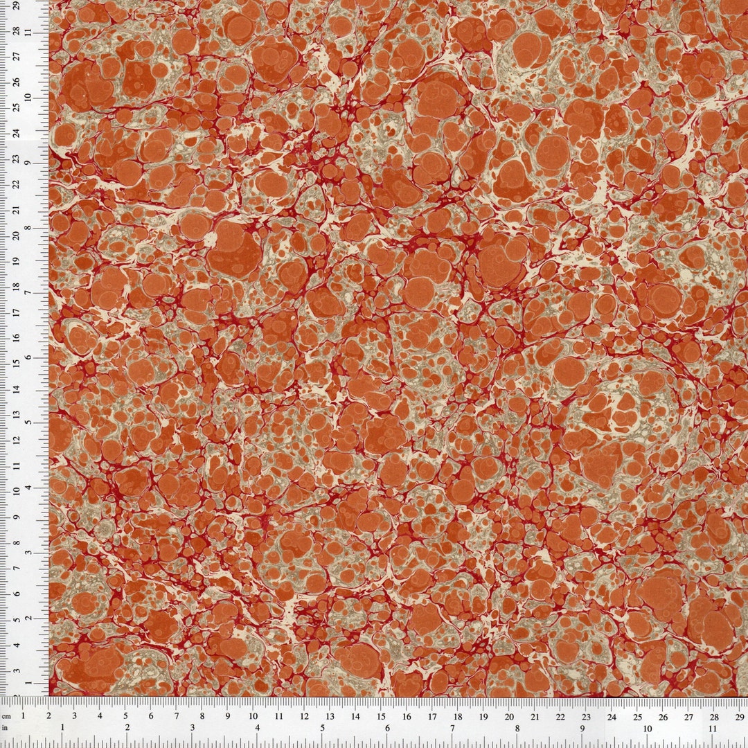 Hand Marbled Paper for Bookbinding and Restoration 48x67cm 19x26in F580 ...