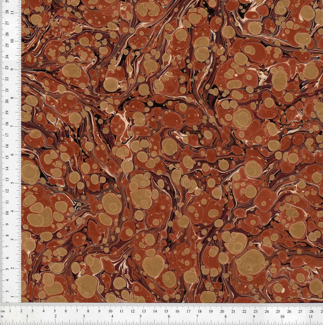 Hand Marbled Paper, Freestyle Pattern, Bookbinding Restoration ...