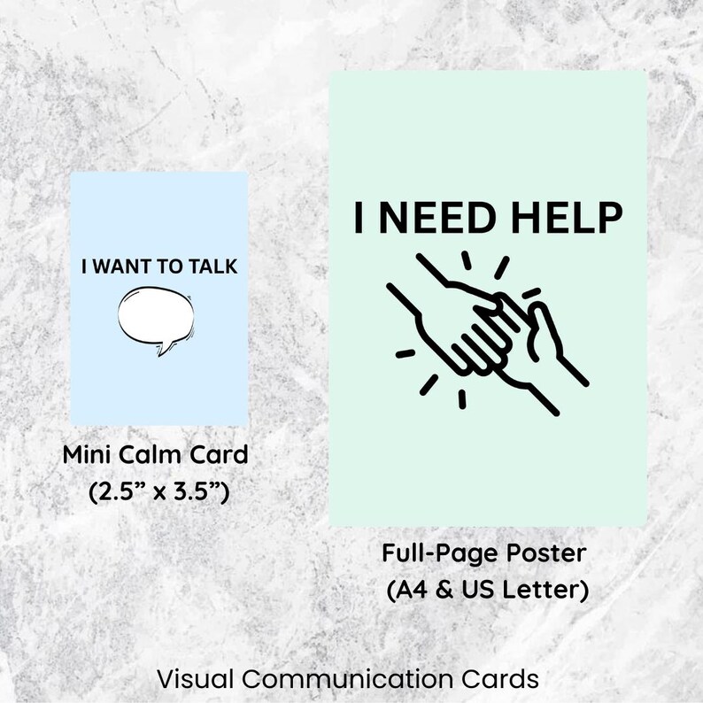 Printable Communication & Sensory Cards for Kids | Visual Support for ...