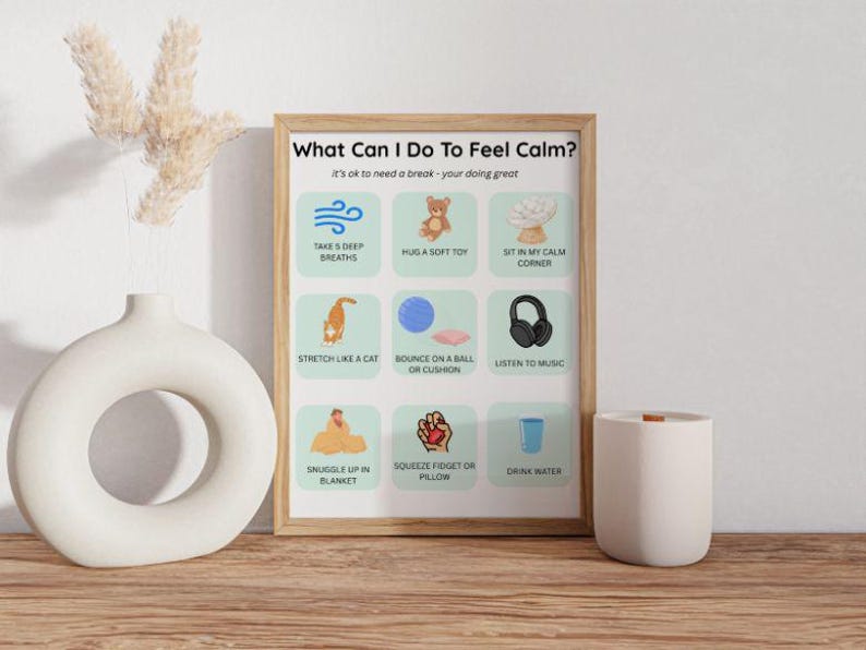 Sensory Break Menu for Kids | Printable Calm Down Choice Board | Autism ...