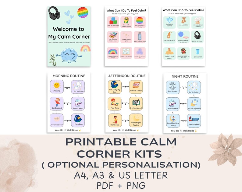 Calm Corner Kit for Kids | Printable Emotional Regulation Toolkit ...