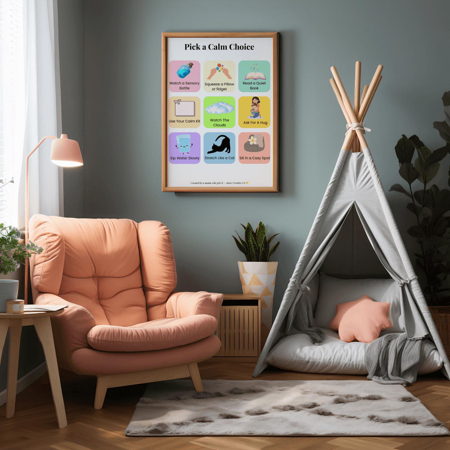 Calm Choice Charts for Kids | Coping Strategies Board | Emotional ...