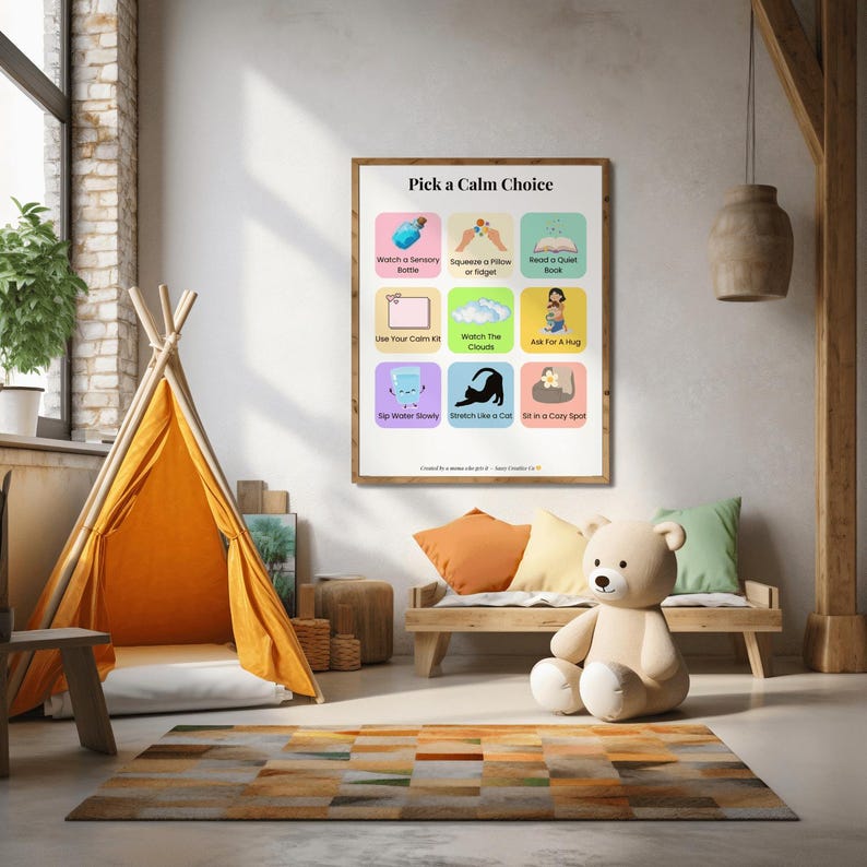 Calm Choice Charts for Kids | Coping Strategies Board | Emotional ...