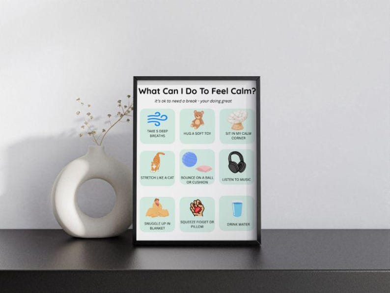 Sensory Break Menu for Kids | Printable Calm Down Choice Board | Autism ...