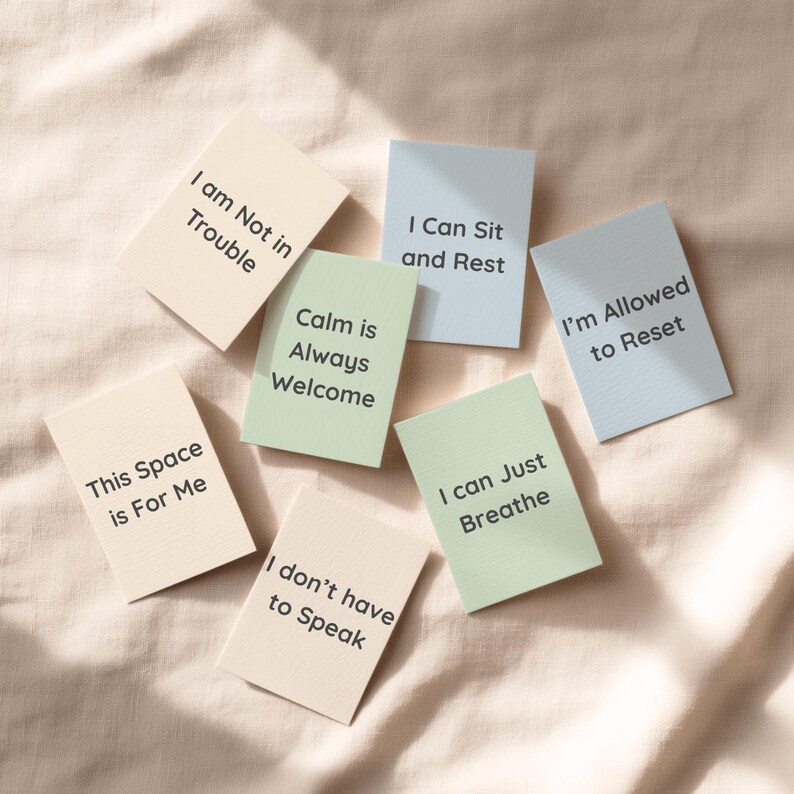 Calm Corner Affirmation Cards for Kids | Printable Mini Cards for ...