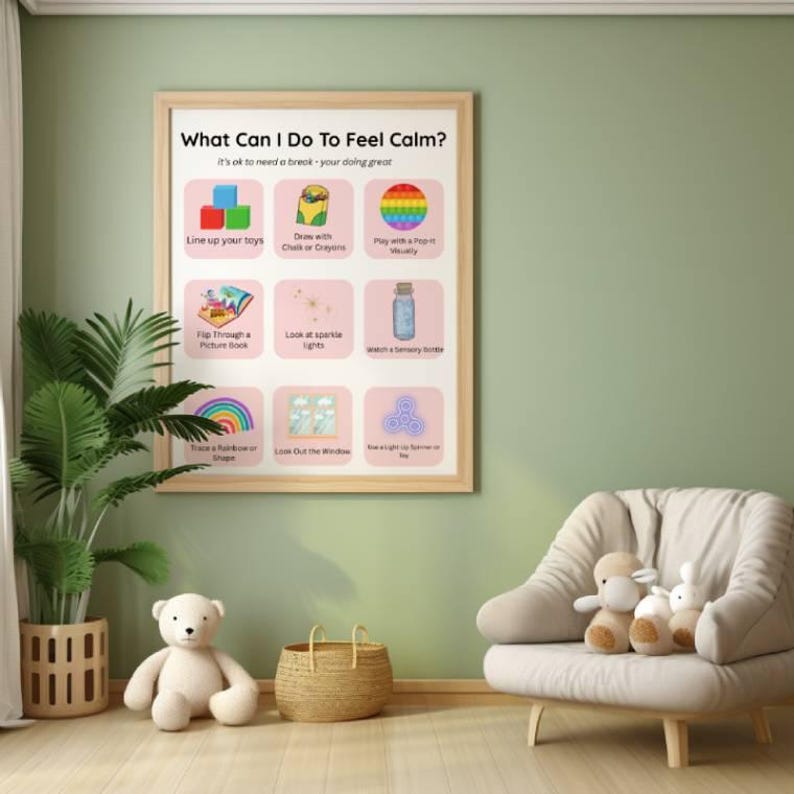 Sensory Break Menu for Kids | Printable Calm Down Choice Board | Autism ...