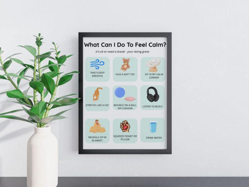 Sensory Break Menu for Kids | Printable Calm Down Choice Board | Autism ...