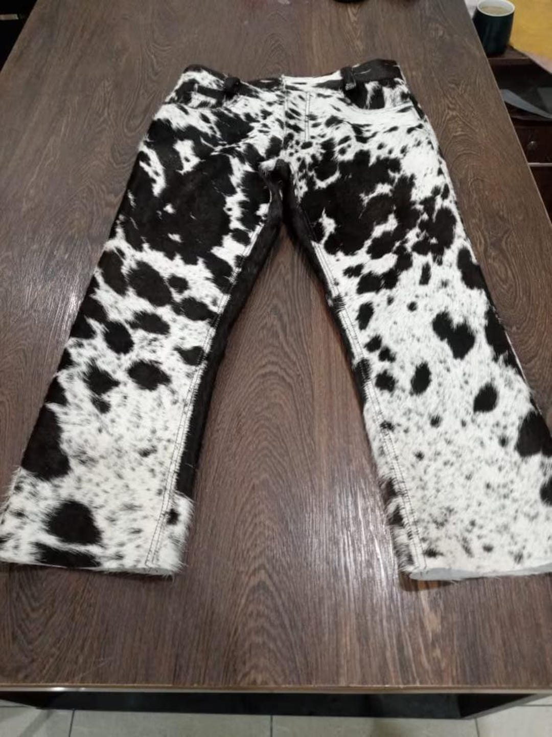 Cowhide Hair on Skin Leather Pants - Authentic Western Style ...