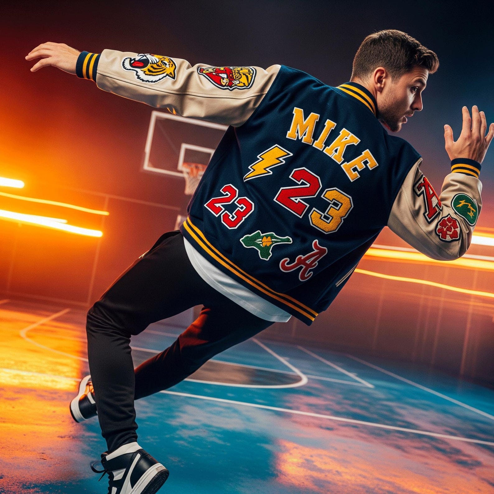 Personalized Varsity Letterman Jacket, Basketball Team Jacket ...