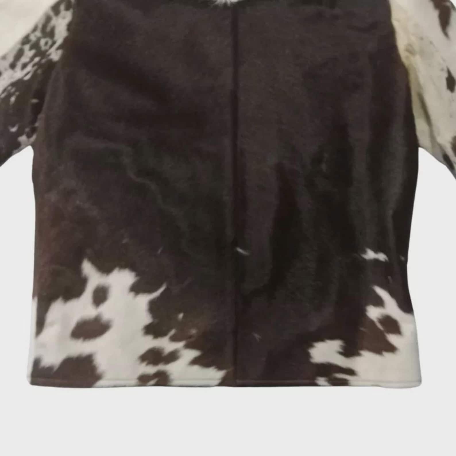 Western Cowhide Hair-on Leather Jacket: Custom Fit Cow Skin Coat - Etsy