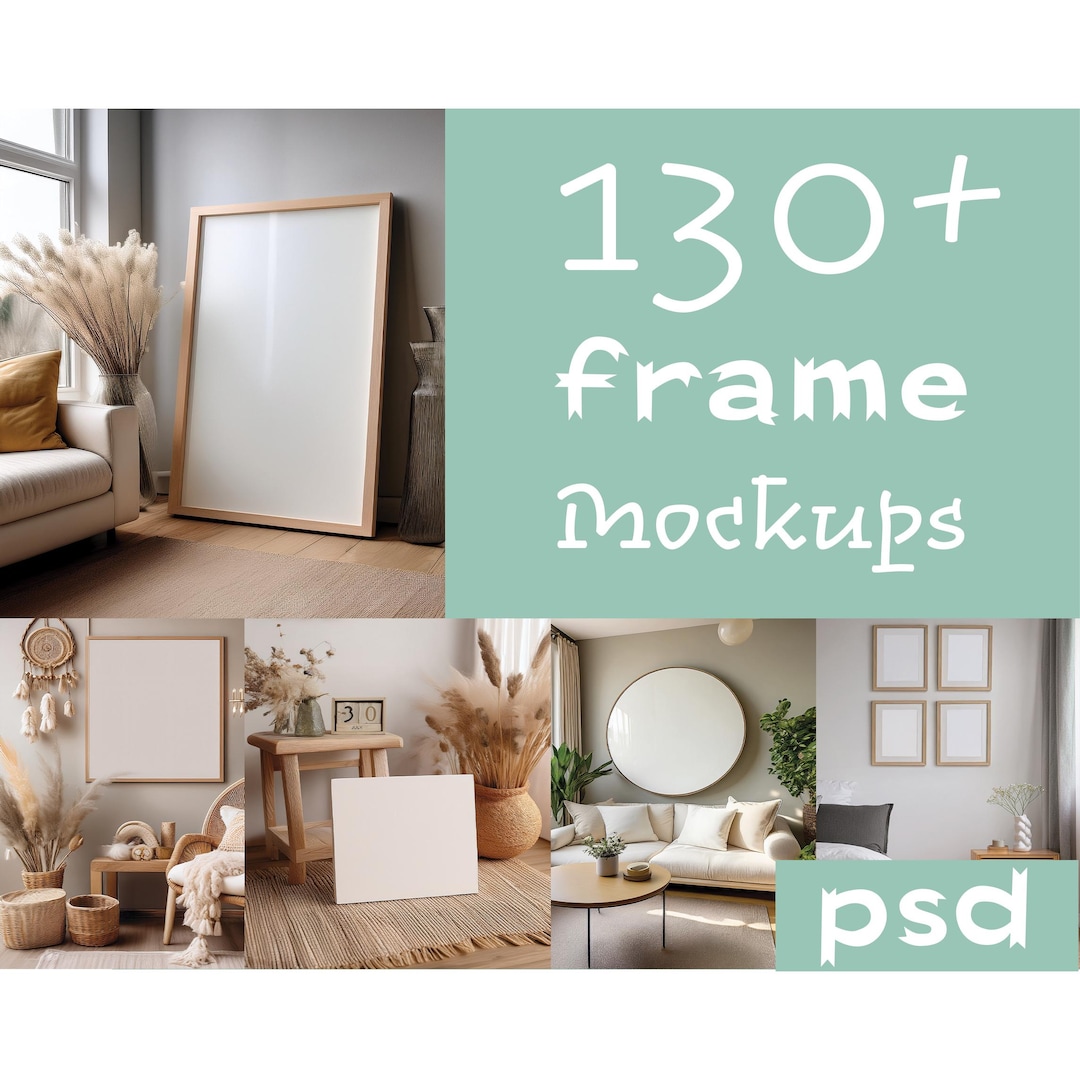 130+ Frames Mockup PSD Bundle Set, Frame Mockup Bundle, PSD Wall Mockup ...