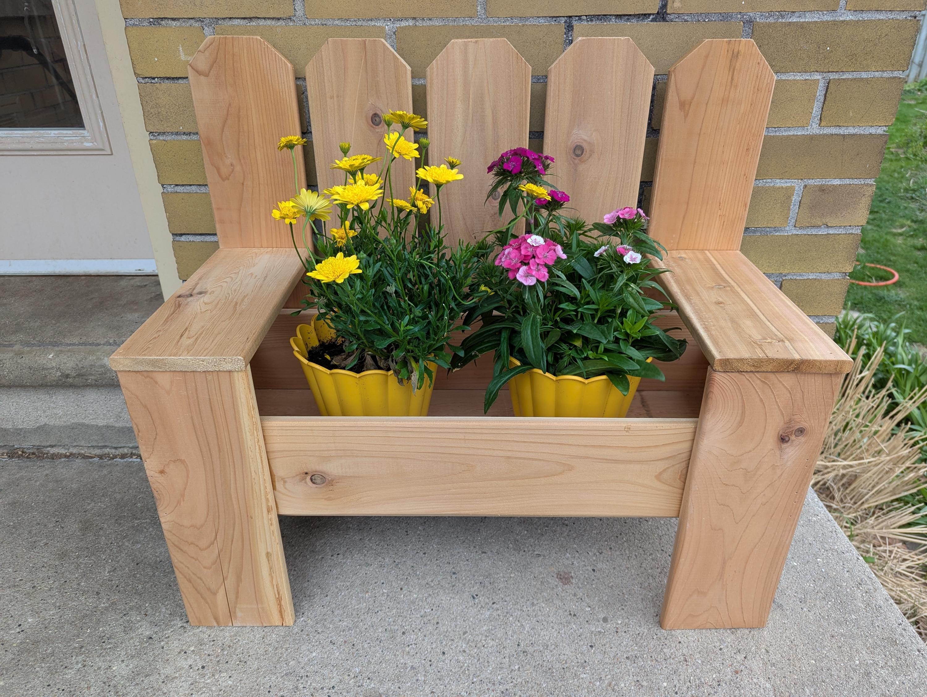 Garden Bench Planter - Etsy