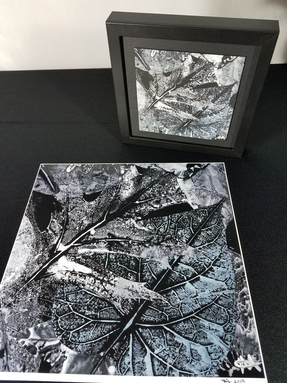 13x13 Print Photo Paper Textured Unique Black White - Etsy