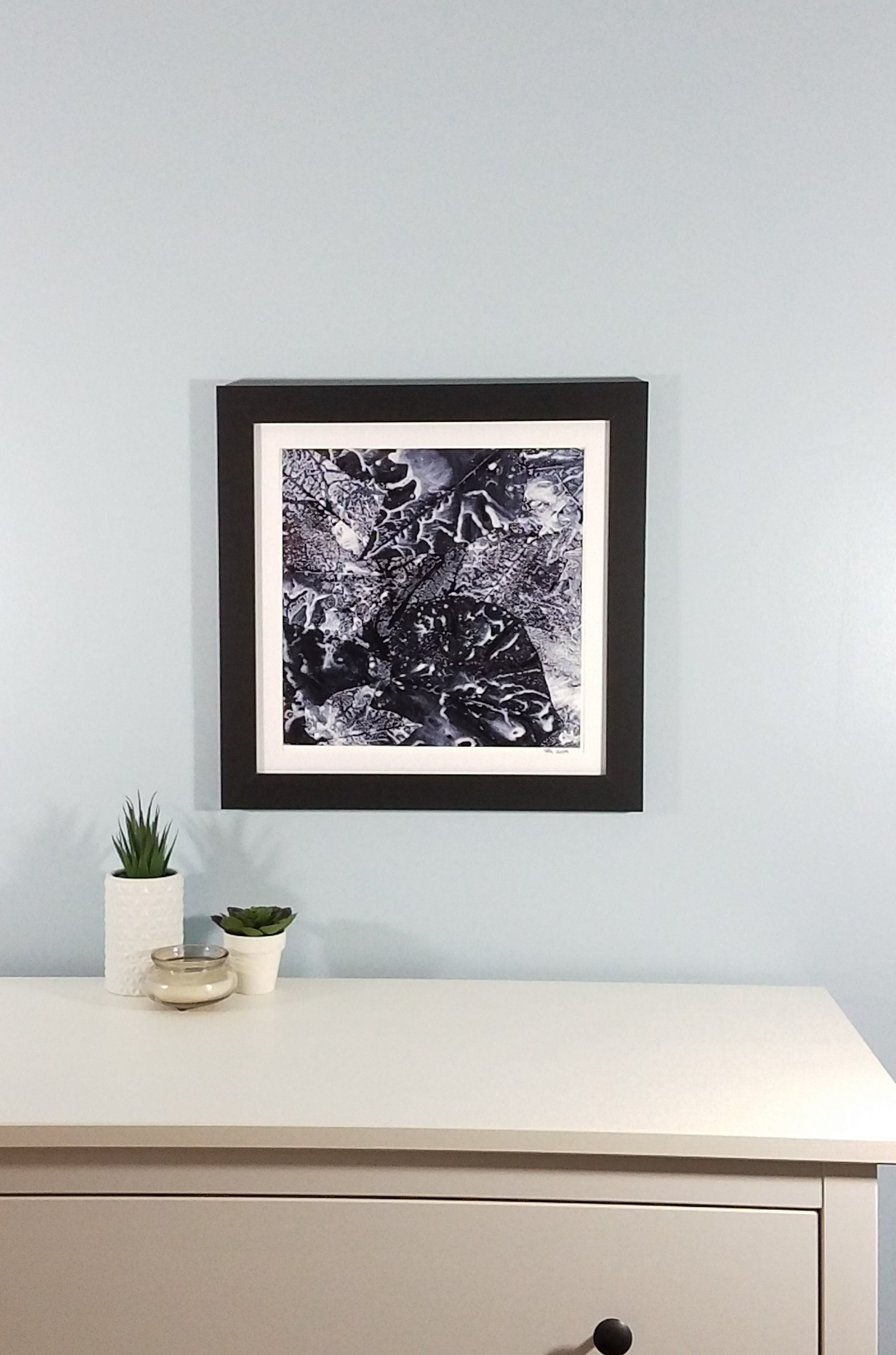 13x13 Print photo paper textured unique black white | Etsy