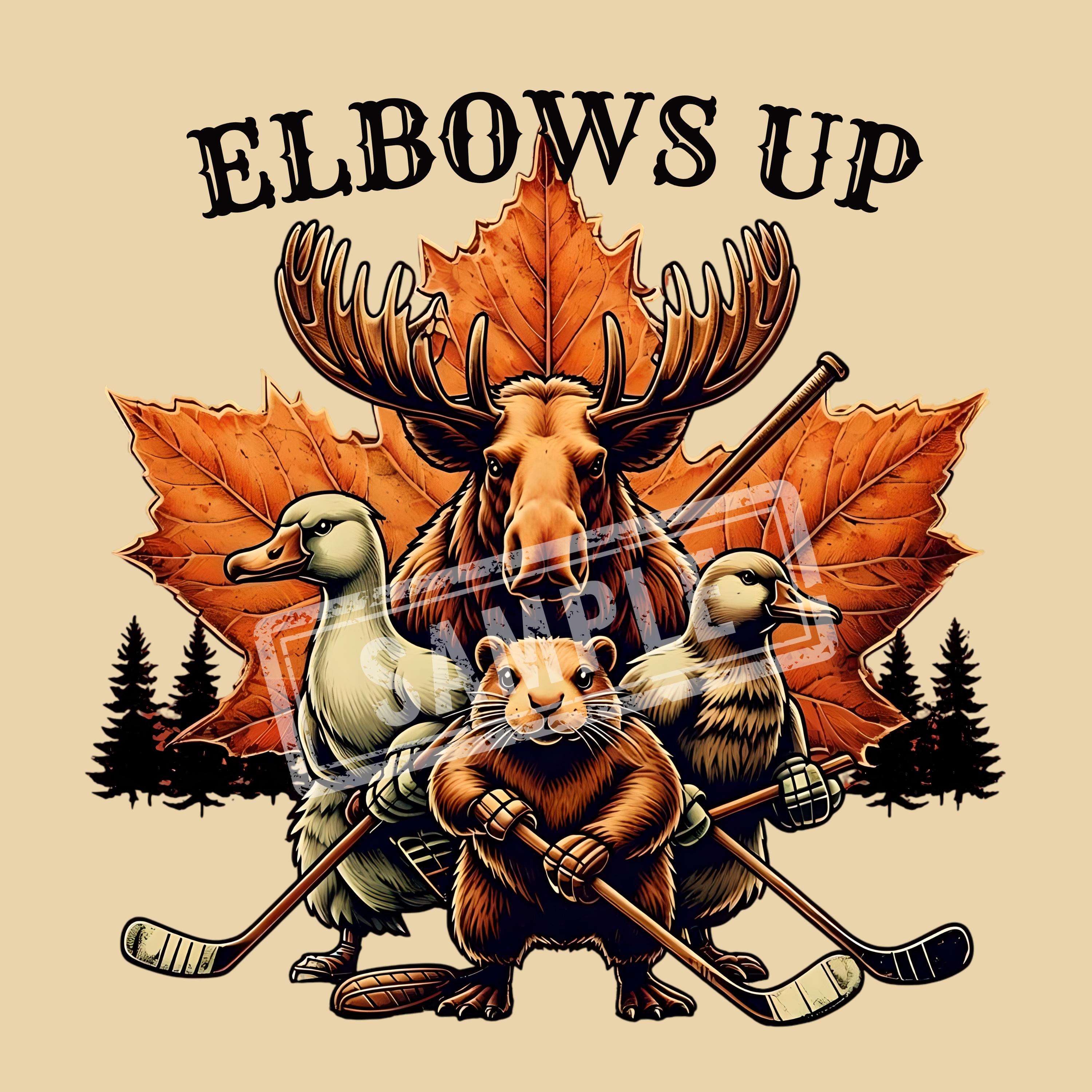 Elbows up Canada With Moose, Goose, Beaver, Polar Bear PNG Bundle ...