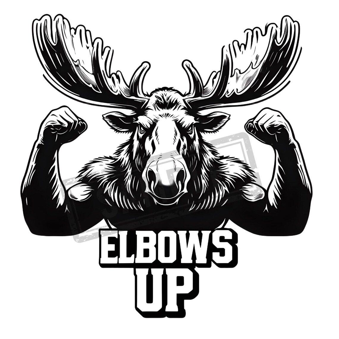 Elbows up PNG SVG and Canva Template Bundle | 5 Monochramatic Beaver ...