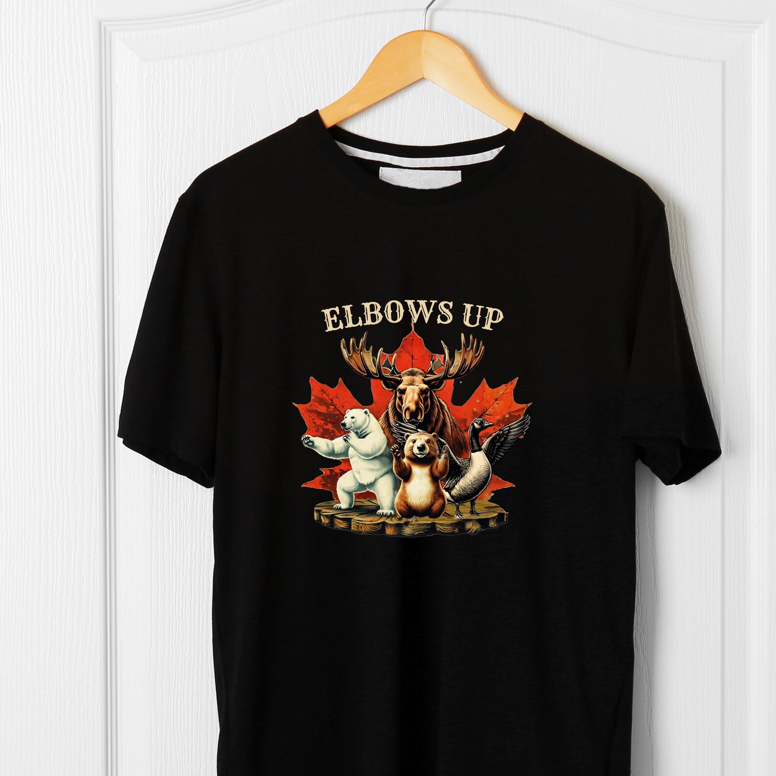 Elbows up Canada With Moose, Goose, Beaver, Polar Bear PNG Bundle ...