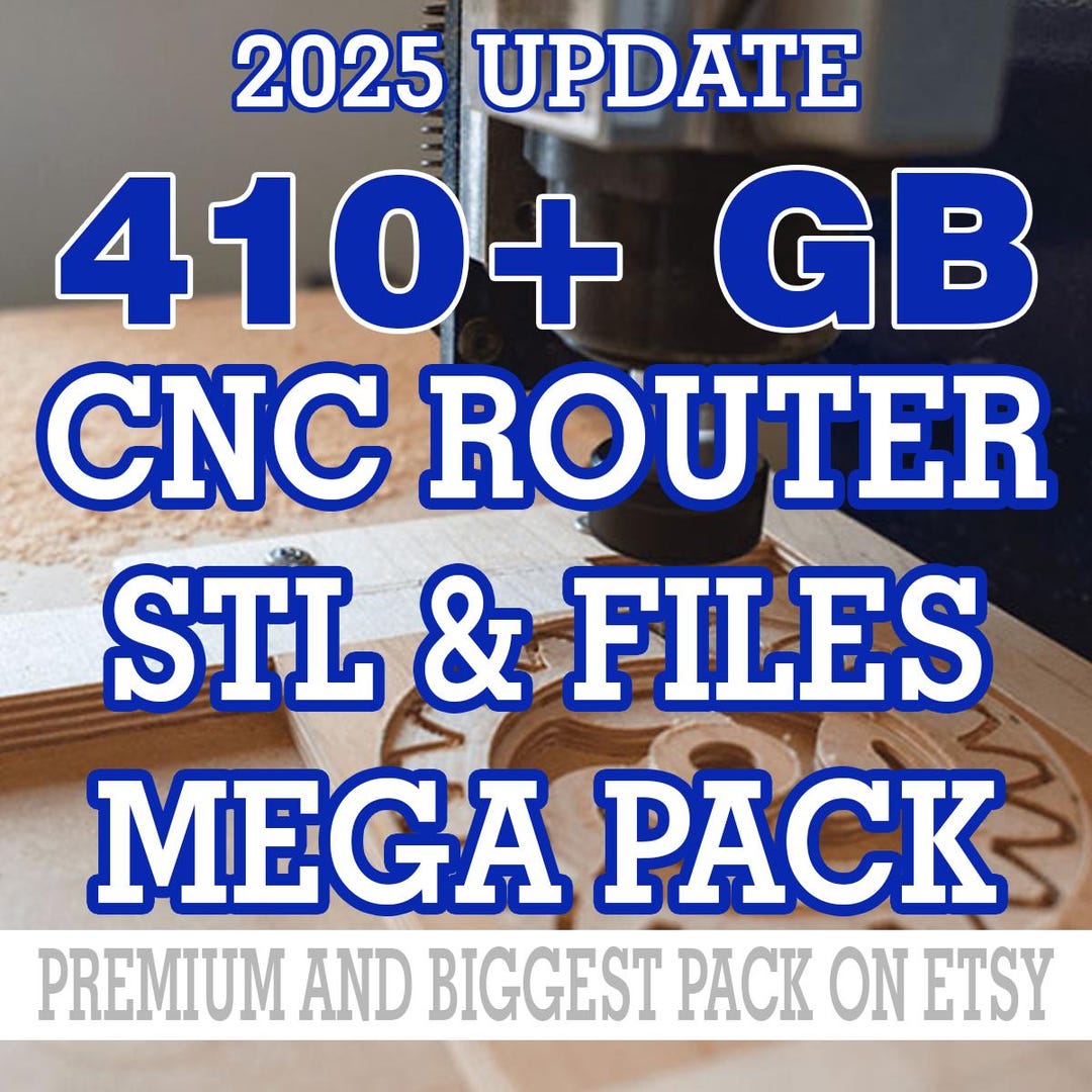 410GB+ CNC Router Files Mega Pack: Designs for Vcarve, Aspire, Artcam ...
