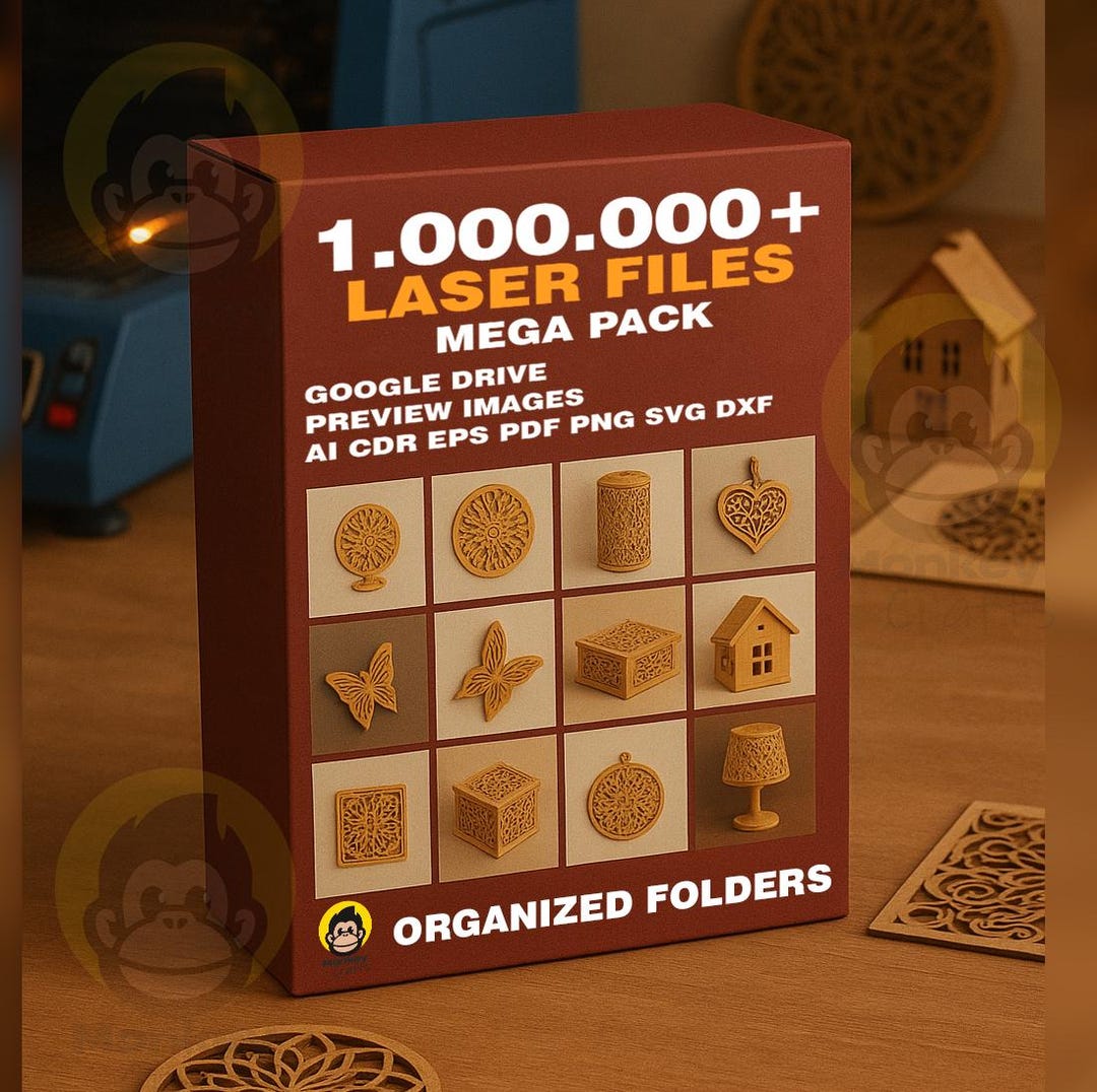 Mega Bundle Laser Cut & Engraving Files | 1,000,000+ SVG DXF Designs ...
