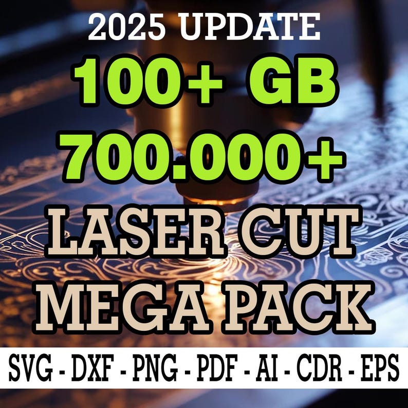100gb+ Mega Laser Cut Pack, 700k Files Engraving Files, Laser Pack ...